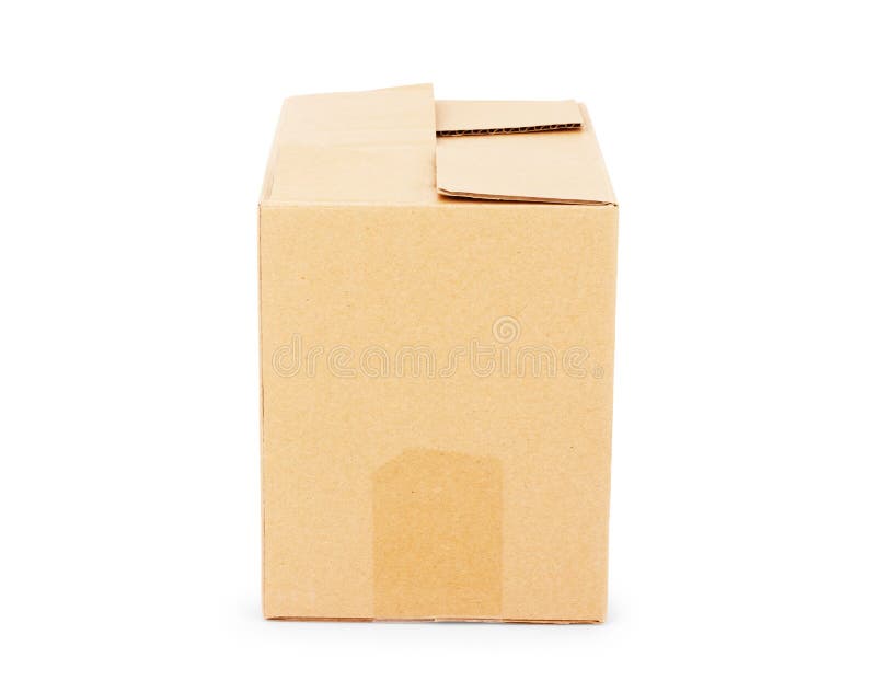 Closed Paper Box on a White Background Stock Image - Image of blank ...