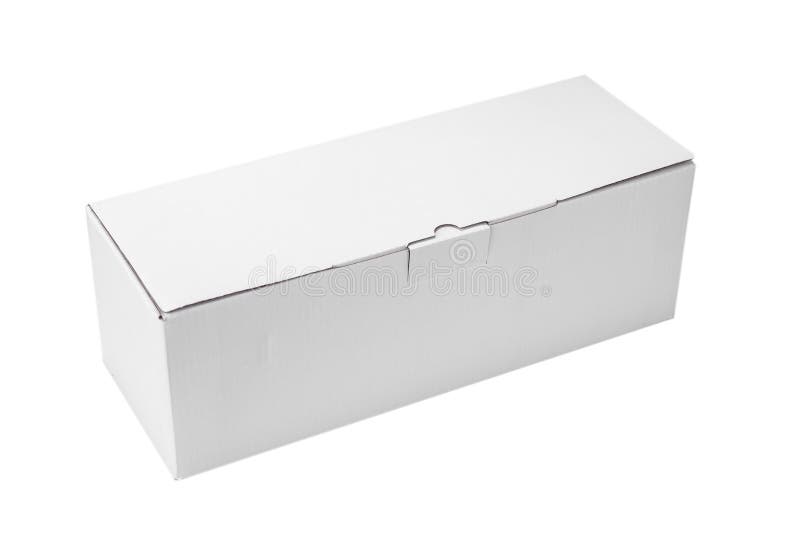 Closed Paper Box on the White Background. Stock Image - Image of ...