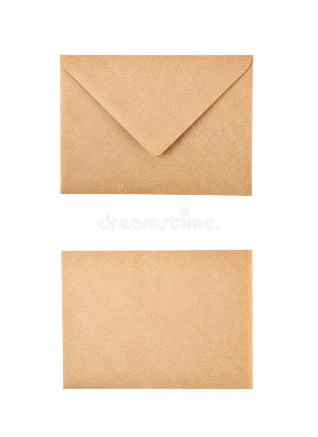 Closed Paper Envelope Isolated Stock Photo - Image of concept, paper ...