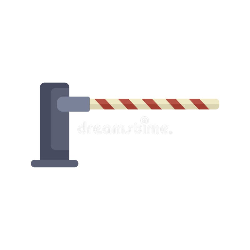 Automatic Parking Barrier Gate Closing Access To Cars Stock Vector ...