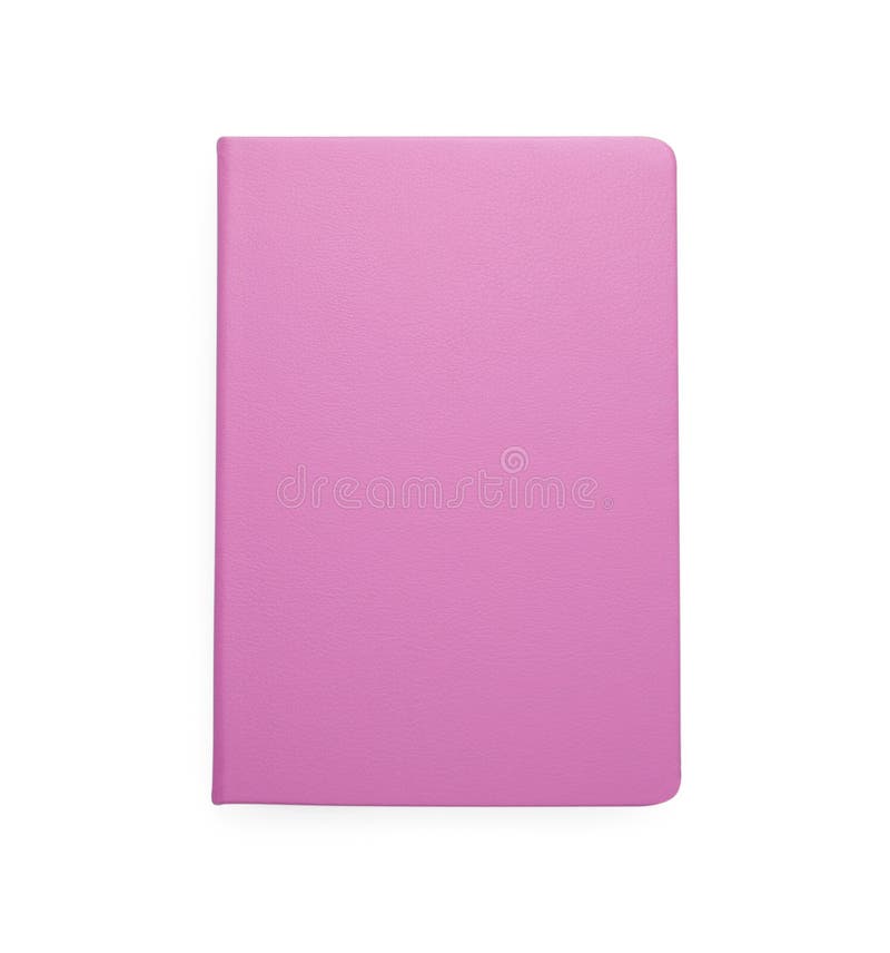 Closed Office Notebook and Pen Isolated on White, Top View Stock Photo ...