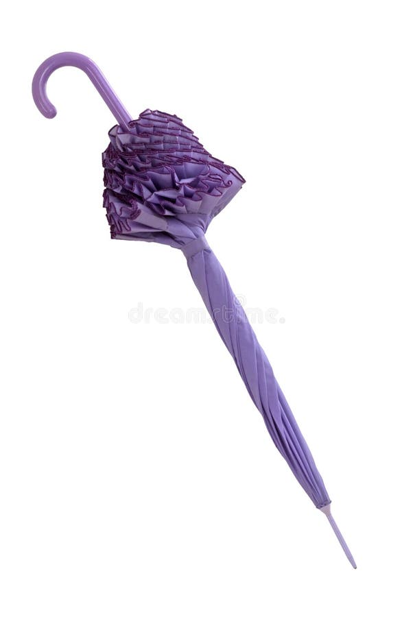 Closed Purple Violet Parasol Umbrella Stock Photo - Image of purple ...