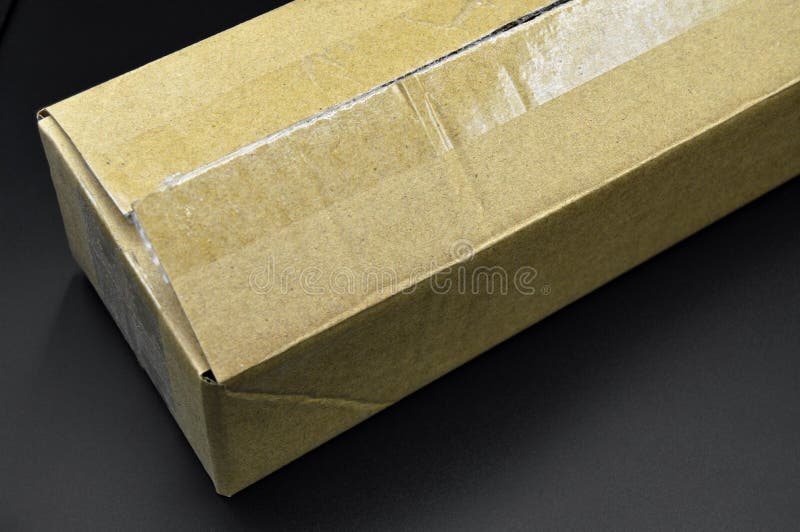 Rectangular Cardboard Box with Open Lid of Corrugated Cardboard ...