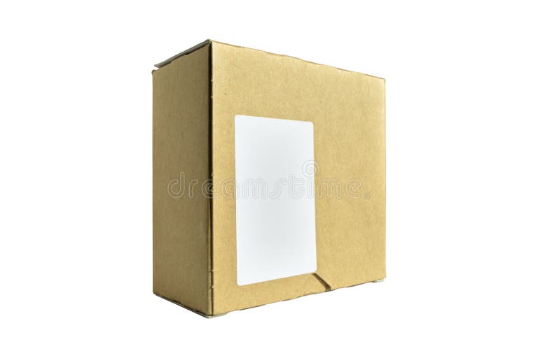 Closed Rectangular Cardboard Box with Corrugated Cardboard Lid Isolated ...