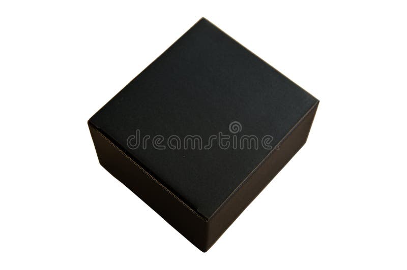 Closed Rectangular Cardboard Box with Corrugated Cardboard Lid, on Oak ...