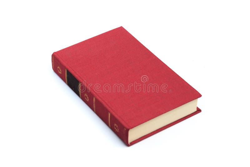 Closed Red Book Isolated on a White Background Stock Image - Image of ...