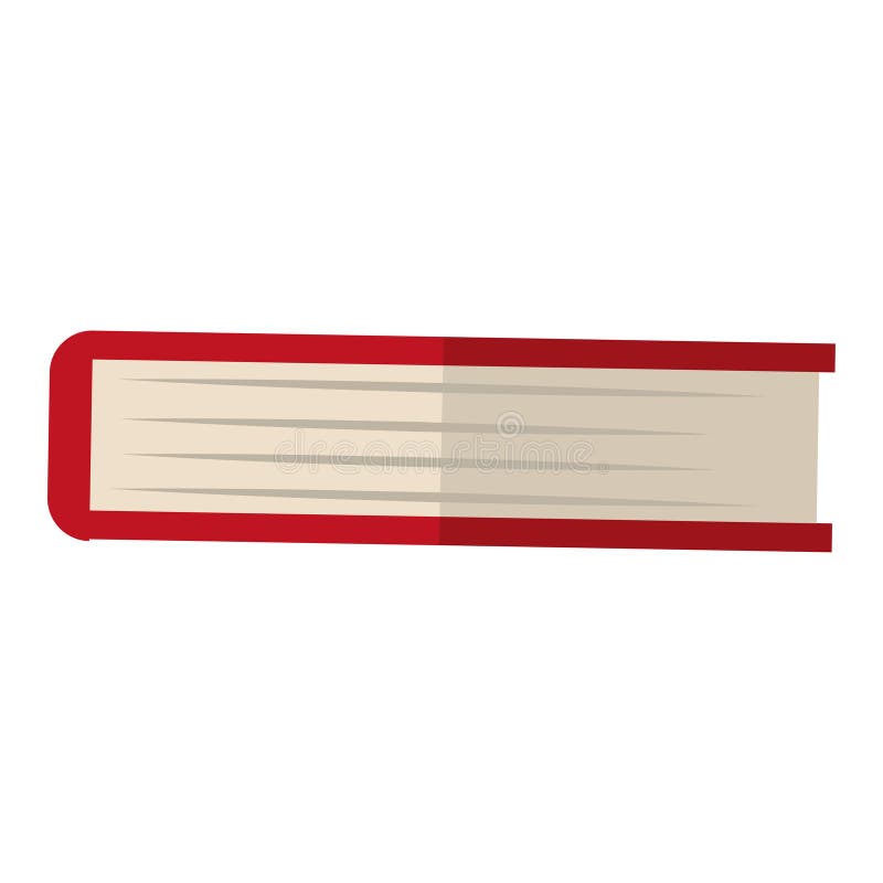 Closed Red Book Spine. Vector Stock Vector - Illustration of vector ...