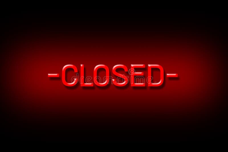 Red Sign Word Closed Stock Illustrations – 778 Red Sign Word Closed ...