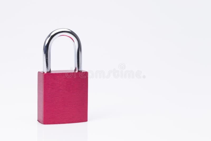 Closed red padlock stock illustration. Illustration of protection ...