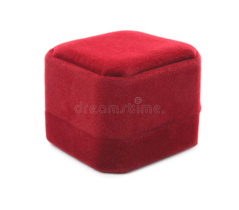 Closed Red Ring Box Isolated on White Stock Photo - Image of lifestyle ...