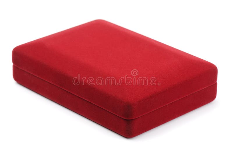 Closed Red Velvet Jewelry Box Stock Image - Image of elegant, close ...