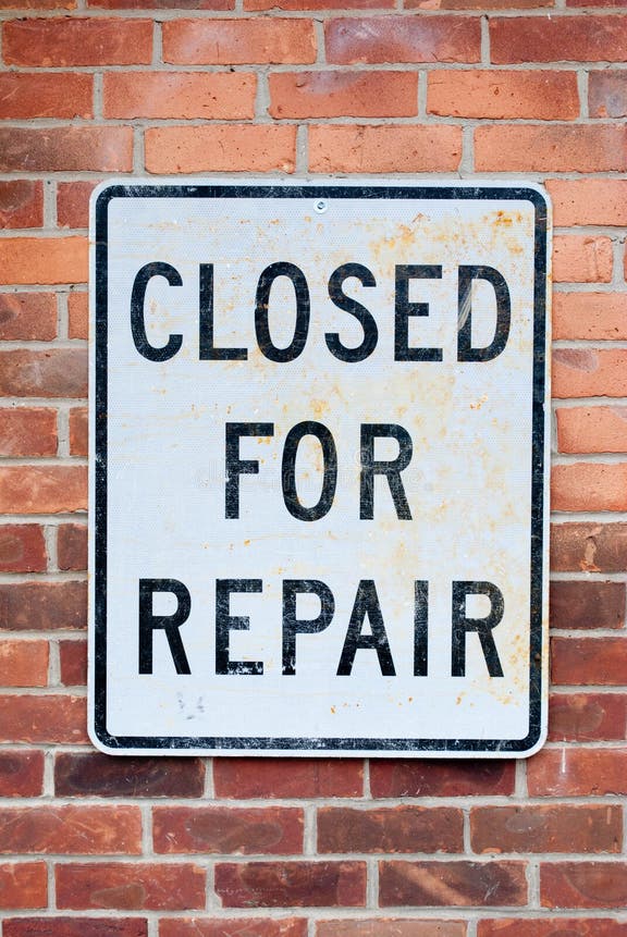 Closed for Repair stock photo. Image of closed, signage - 27877538