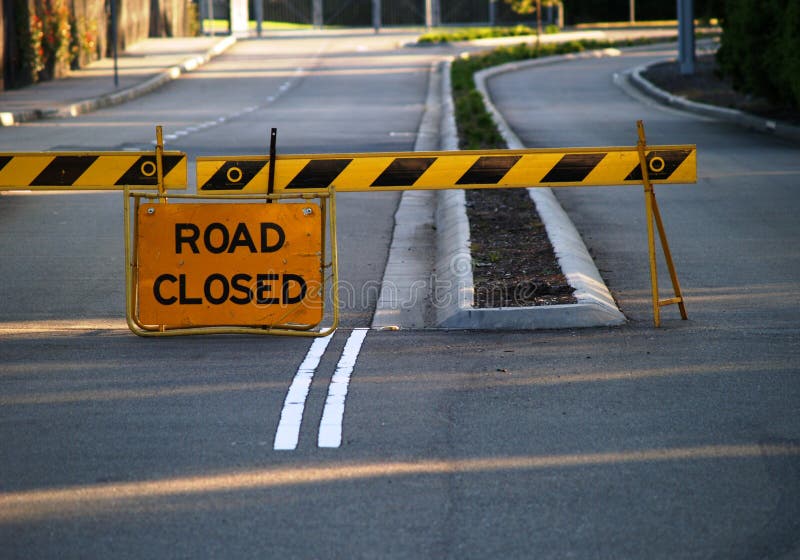 Closed road stock photo. Image of drivers, driver, pavement - 4952298