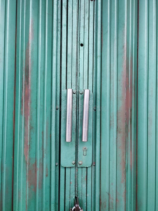 Closed Roll Up Door Steel Line Texture Stock Image - Image of home ...