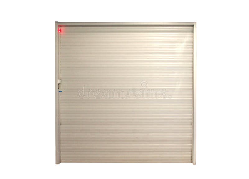 Closed Roller Shutter Door Isolated on a White Background Stock Image ...