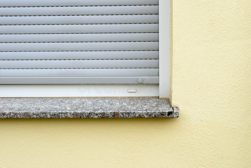 Closed roller shutter stock image. Image of burglar, roller - 73779813