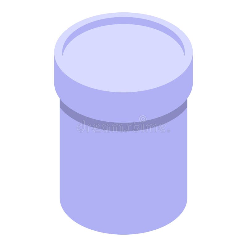 Closed Round Cardboard Box with Lid Isometric View Stock Illustration ...