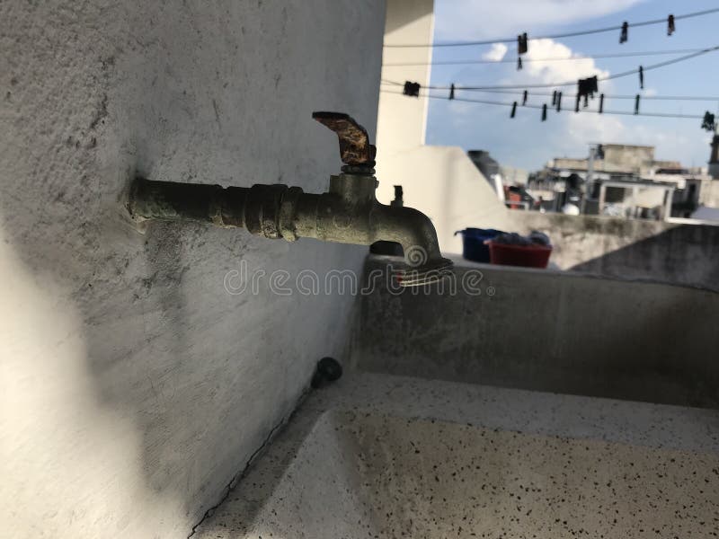 Rusted water tap stock image. Image of rough, vertical - 9114275