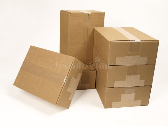 Closed shipping boxes stock image. Image of sealed, mail - 6442321
