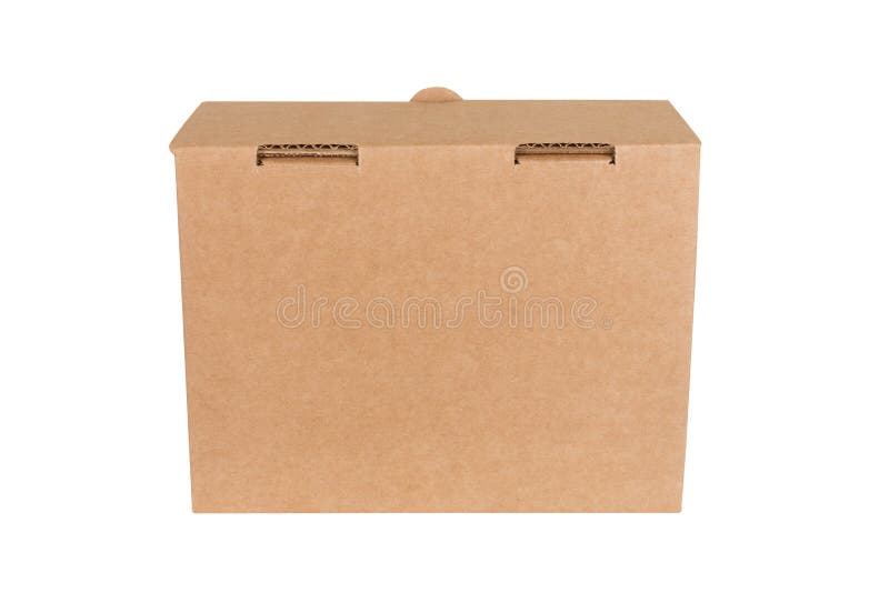 Closed Shipping Cardboard Box Isolated Stock Image - Image of crate ...