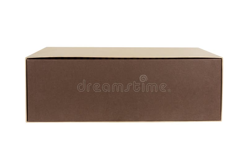 Closed Shipping Cardboard Box Isolated on White Stock Image - Image of ...