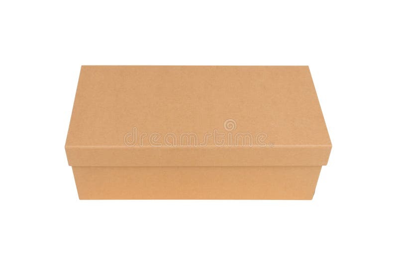 Closed Shipping Cardboard Box Isolated on White Stock Image - Image of ...