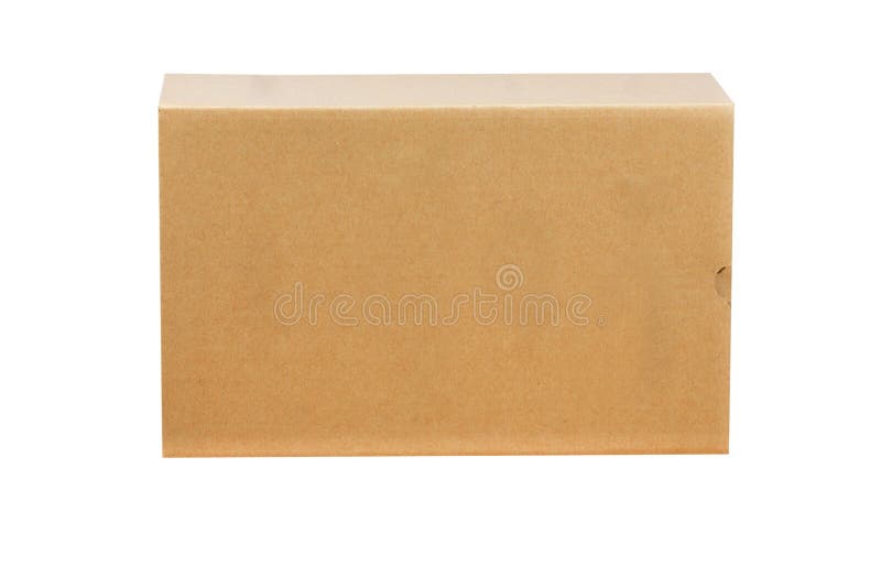 Closed Shipping Cardboard Box Isolated Stock Photo - Image of object ...