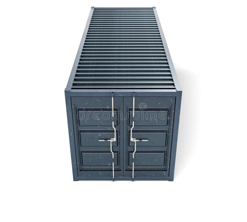 Closed Shipping Container stock illustration. Illustration of storage ...