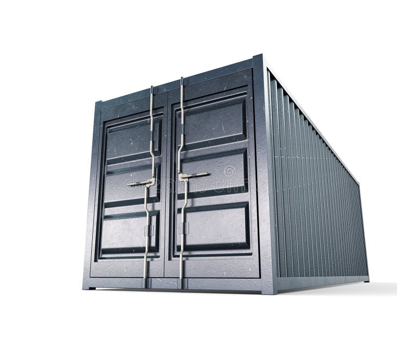 Closed Shipping Container stock illustration. Illustration of stack ...