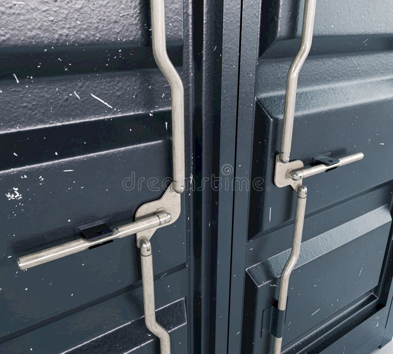 Shipping Container Cutaway stock illustration. Illustration of render ...