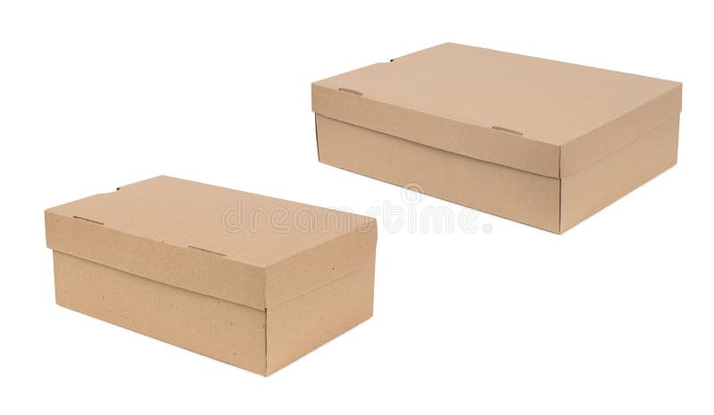 Closed Shipping Cardboard Box Isolated on White Stock Image - Image of ...
