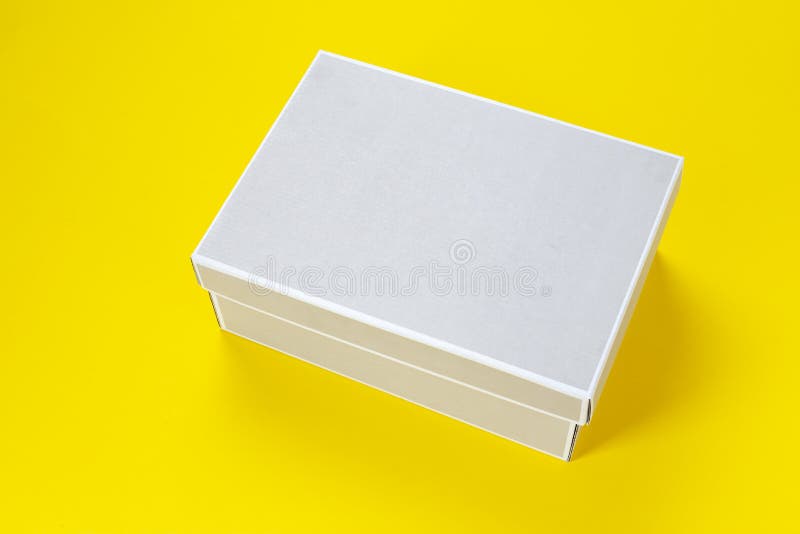 Closed Shoe Box Isolated on White Stock Photo - Image of object ...