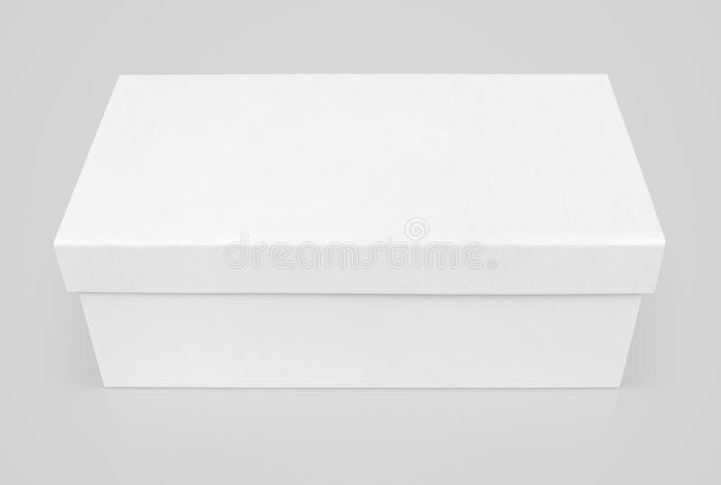 Closed Shoe Box Isolated on White Stock Photo - Image of object ...