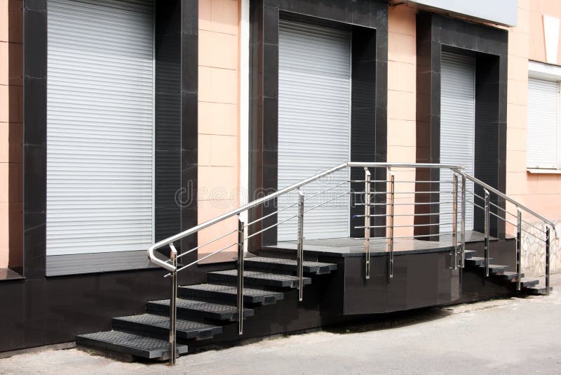 Closed Shops in Modern Mall Stock Photo - Image of corridor, distance ...