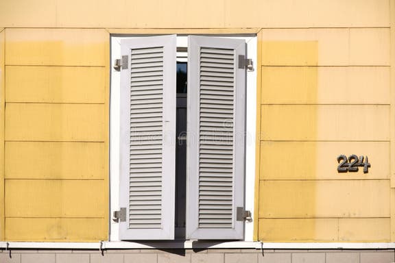 Closed shutter house stock photo. Image of townhouse - 107631406