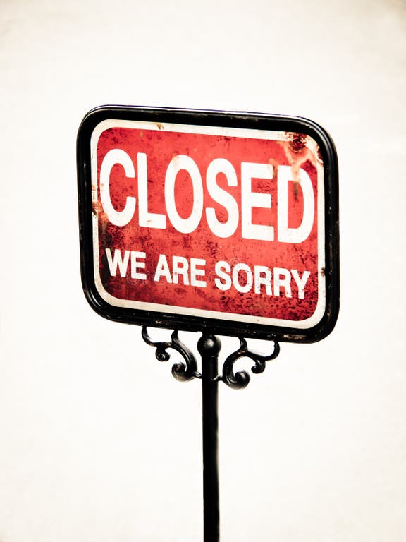Closed sign (4) stock photo. Image of frame, scratch - 37680384