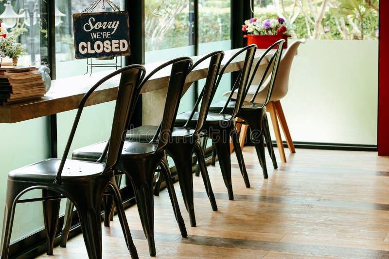 Closed coffee shop stock image. Image of restaurant, angle - 4301673