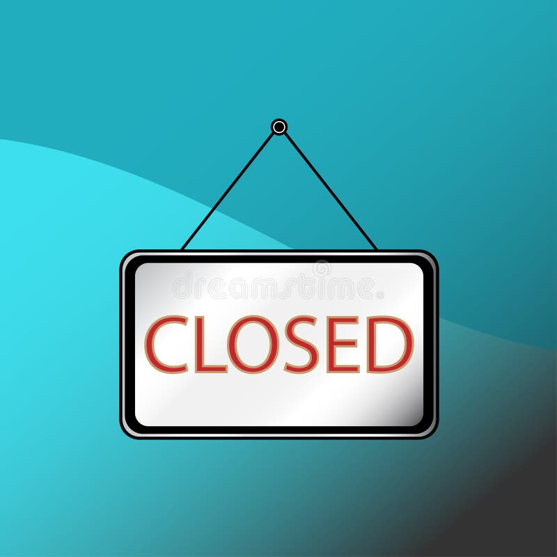 Closed Sign Business Shop Icon Vector Stock Vector - Illustration of ...