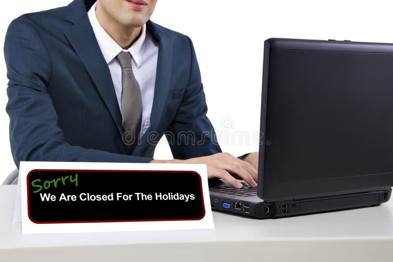 Closed Sign stock photo. Image of laptop, businessman - 36011686