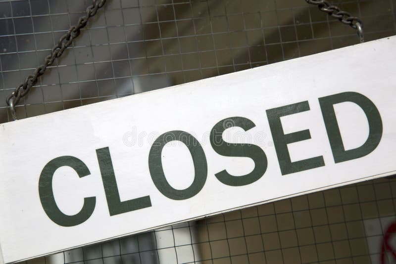 Closed Sign on Door stock image. Image of idea, cafe - 191480295
