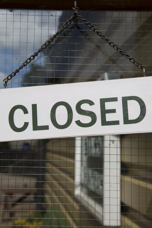 Closed Sign on Door stock photo. Image of shop, cafe - 191480310