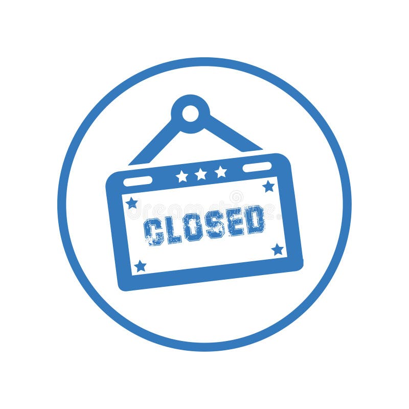 Closed Sign, Store Closed Icon Stock Illustration - Illustration of ...