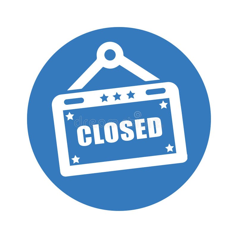 Closed Sign, Store Closed Icon Stock Illustration - Illustration of ...