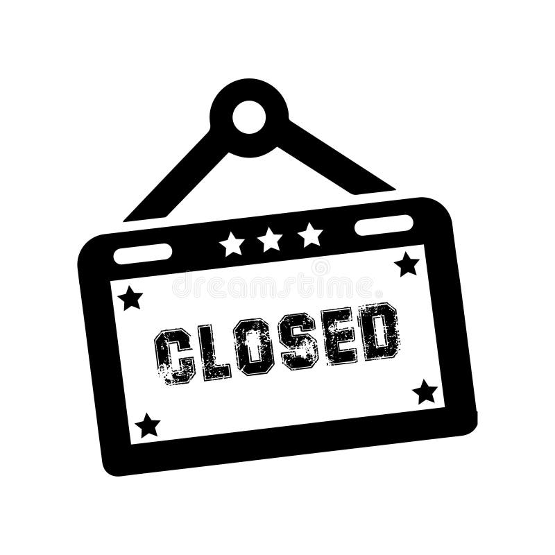 Closed Sign icon logo stock illustration. Illustration of business ...