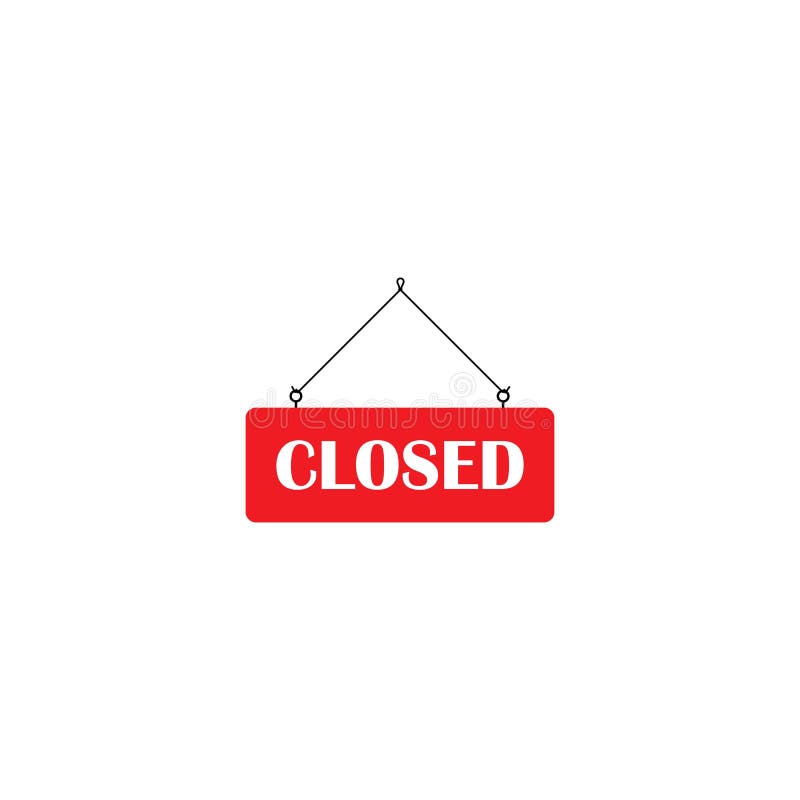 Closed sign icon stock vector. Illustration of simple - 248215838