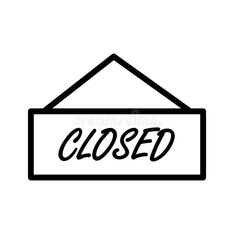 Closed Sign Icon Vector Logo Flat Style Trendy Stock Vector ...
