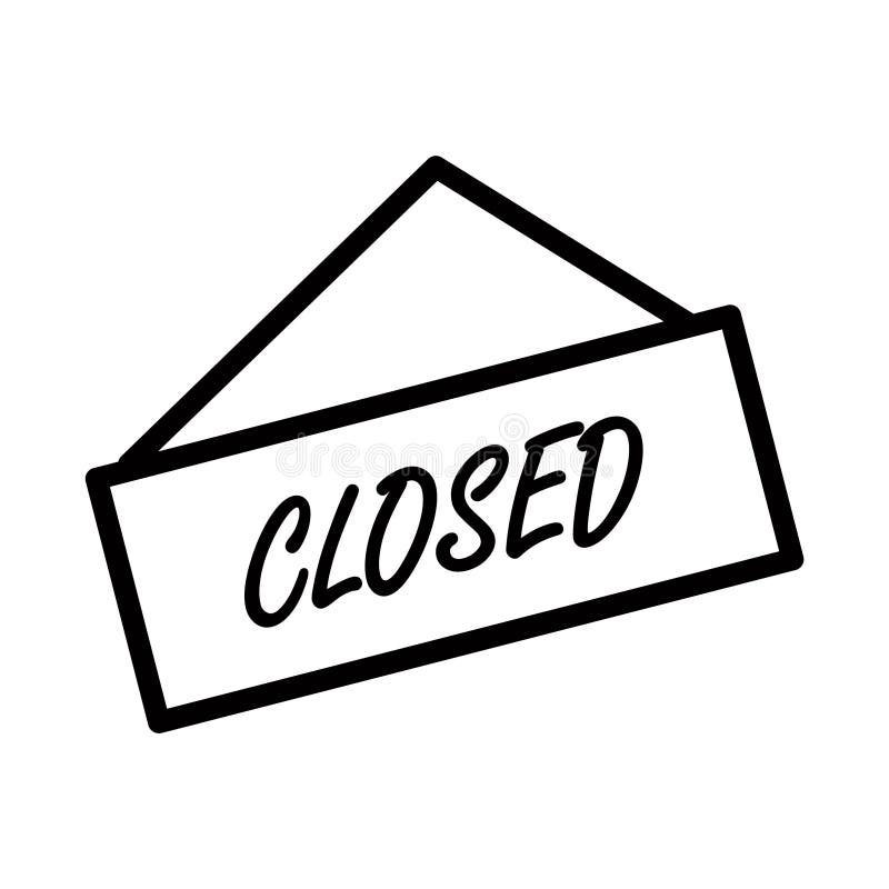 Closed Sign Icon Vector Logo Flat Style Trendy Stock Vector ...