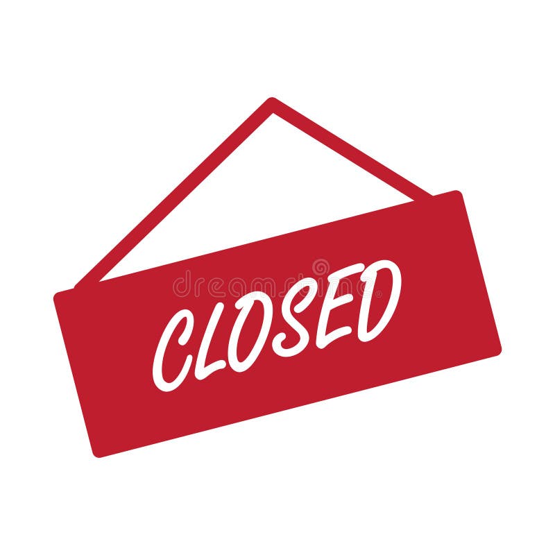 Closed Sign Icon Vector Logo Flat Style Trendy Stock Vector ...