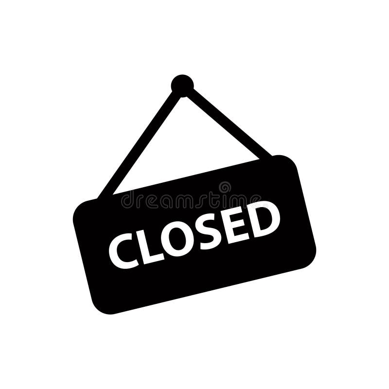Closed Sign Icon Vector Logo Flat Style Trendy Stock Vector ...