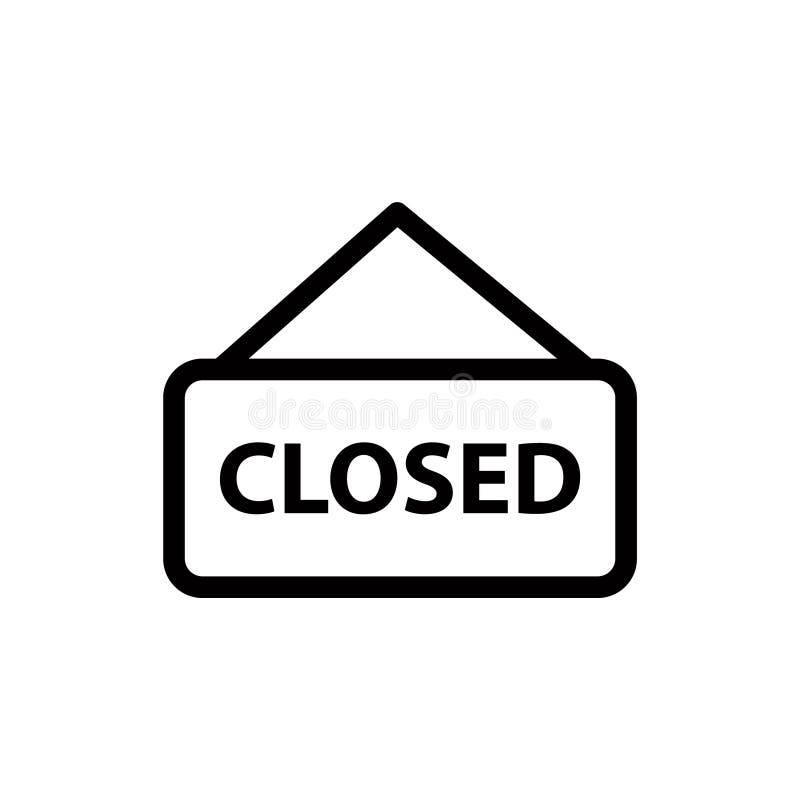 Closed Sign Icon Vector Logo Flat Style Trendy Stock Vector ...